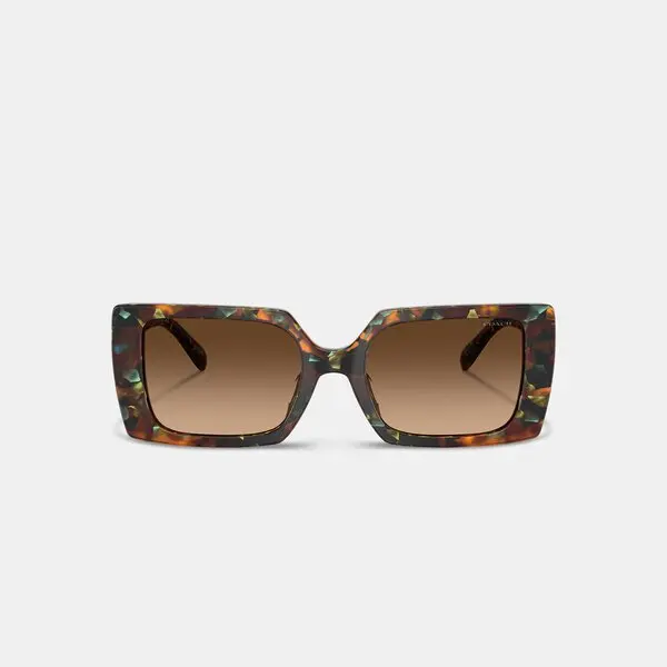 COACH® Rivet Oversized Square Sunglasses - Brown Gradient