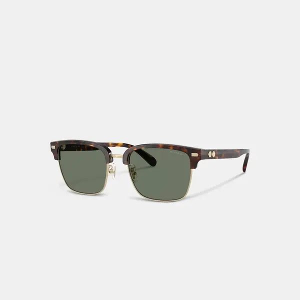 COACH Rivet Retro Sunglasses - Dark Tortoise