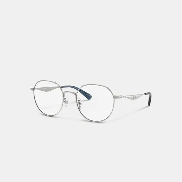 COACH C Hardware Metal Round Eyeglasses