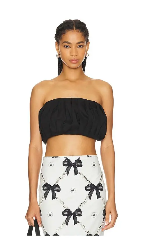 MILKWHITE Mini Peplum Top