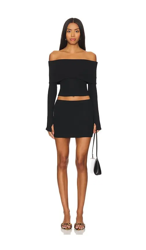 Superdown Marks Skirt Set - Black