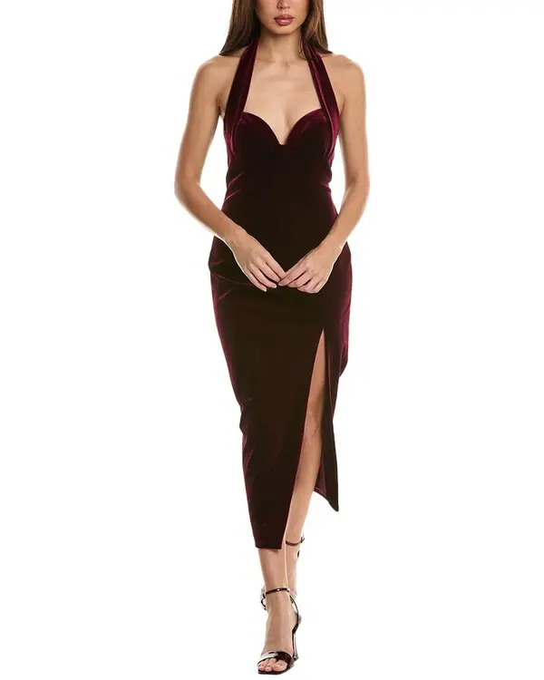 Dresses Nordstrom Nicholas Velvet Dress Nicholas Nabine Velvet Halter Midi  Dress In Red 65% Off Editorialist