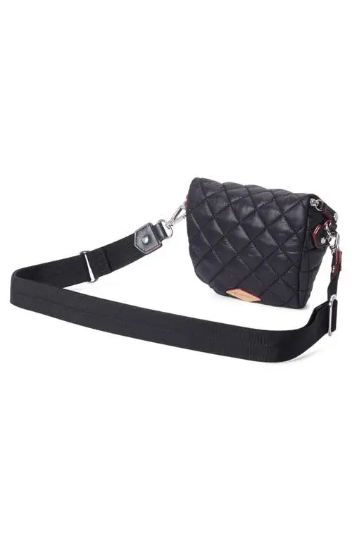 Mz Wallace Micro Crosby Diamond Quilted Nylon Sling Bag - Black