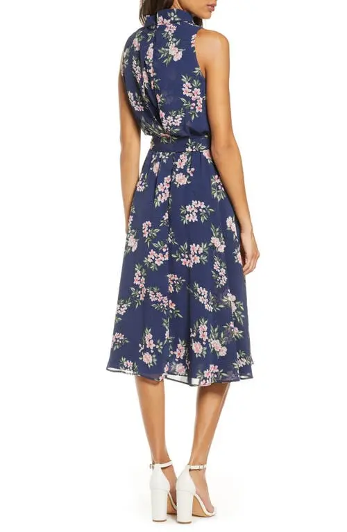 HARPER ROSE Floral Sleeveless Chiffon Midi Dress