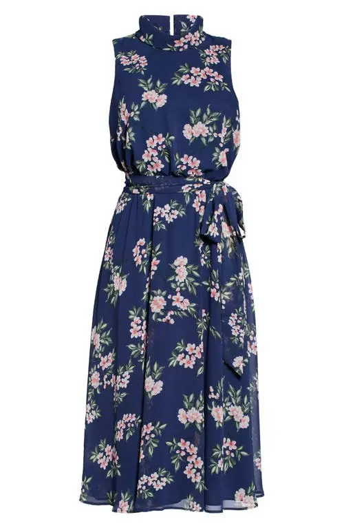 HARPER ROSE Floral Sleeveless Chiffon Midi Dress
