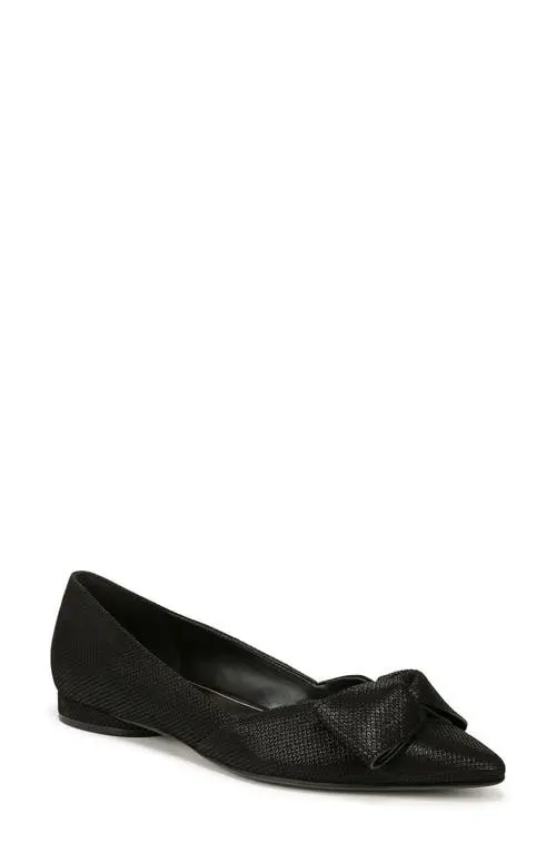 Naturalizer Havana Bow Pointed Toe Flat - Black