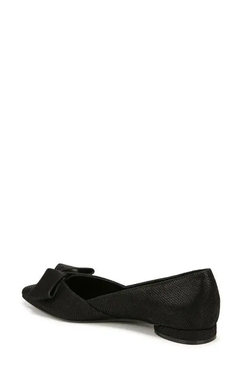 Naturalizer Havana Bow Pointed Toe Flat - Black