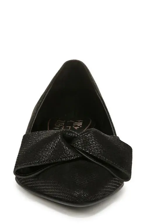Naturalizer Havana Bow Pointed Toe Flat - Black