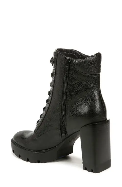 Naturalizer Prewitt Leather Lace-up Platform Bootie - Black
