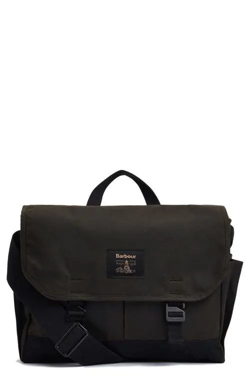 Barbour Field Water Resistant Waxed Cotton Messenger Bag