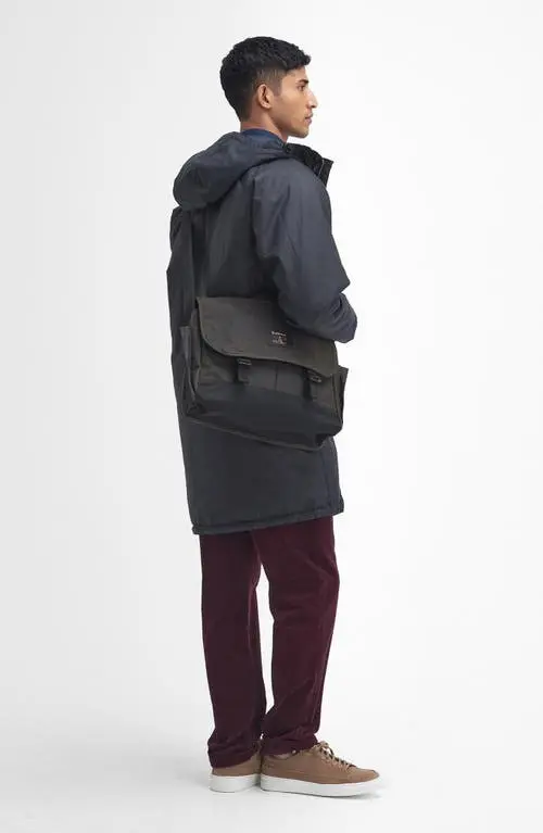 Barbour Field Water Resistant Waxed Cotton Messenger Bag