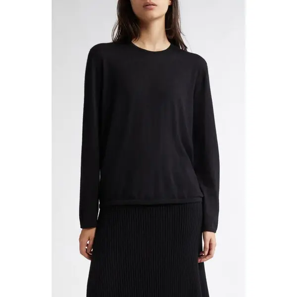 Johnstons Of Elgin Cashmere Crewneck Sweater - Black