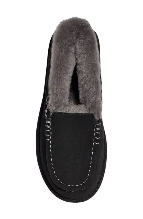 UGG Ansley Parc Genuine Shearling Platform Slipper - Black
