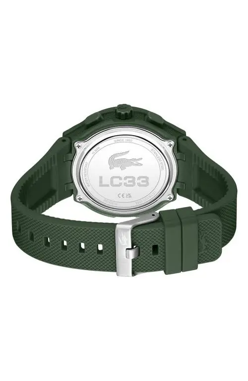 Lacoste Lc33 Silicone Strap Watch - Khaki