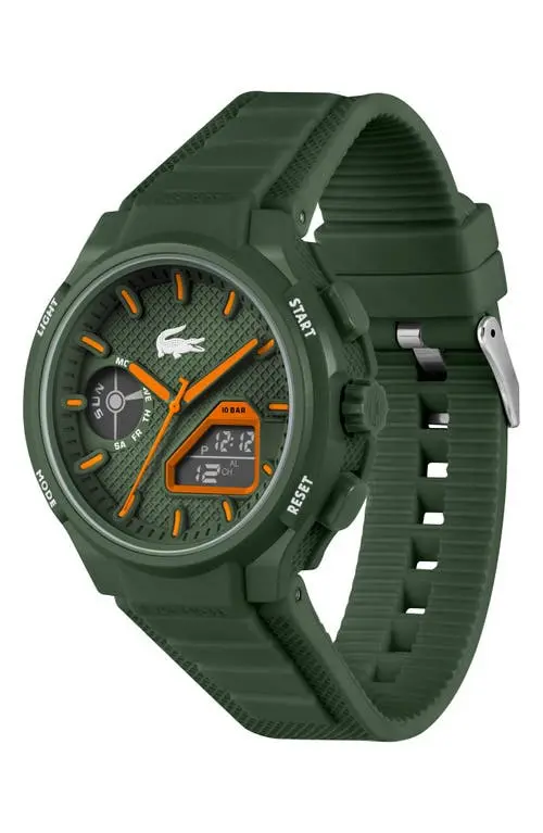 Lacoste Lc33 Silicone Strap Watch - Khaki