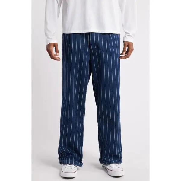 ELWOOD Railroad Stripe Pleated Pants