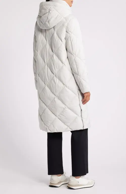 Sam Edelman Hooded Quilted Coat - Soft Silve