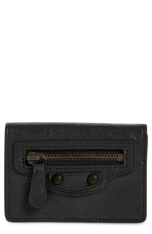 Balenciaga Le City Leather Card Case - Black