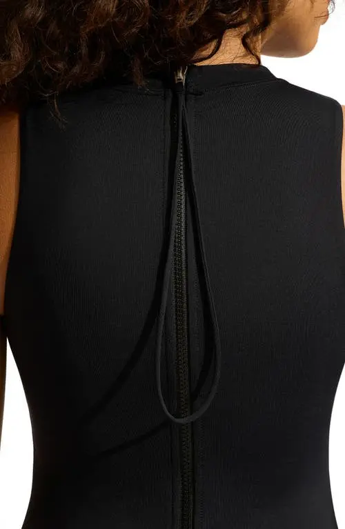 Seafolly Boylegs Zip-up One-piece Swimsuit