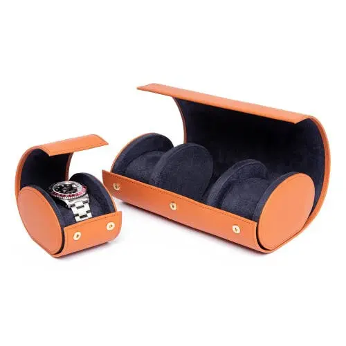 RAPPORT LONDON Hyde Park Three Watch Roll - Tan