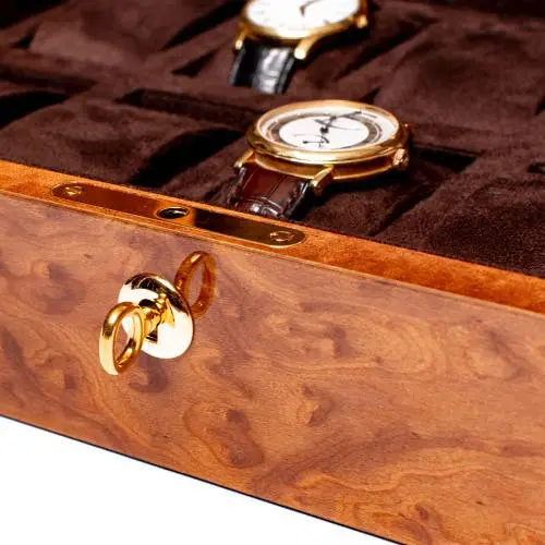 RAPPORT LONDON Heritage Ten Watch Box - Burr Walnut