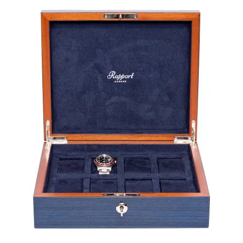 RAPPORT LONDON Heritage Eight Watch Box - Navy