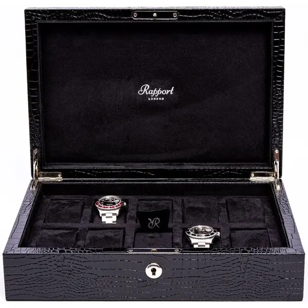 RAPPORT LONDON Brompton Ten Watch Box - Black