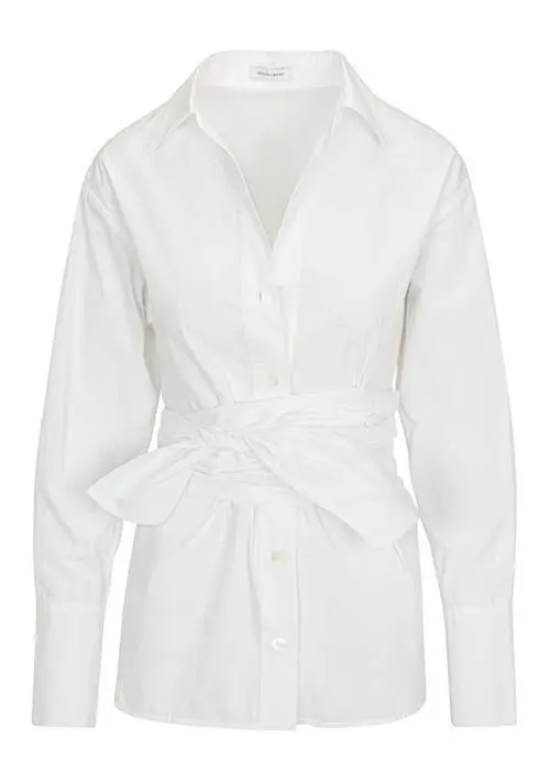 Rebecca Taylor Poplin Wrap Blouse