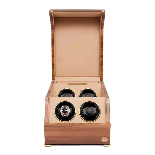 RAPPORT LONDON Perpetua Quad Watch Winder - Walnut