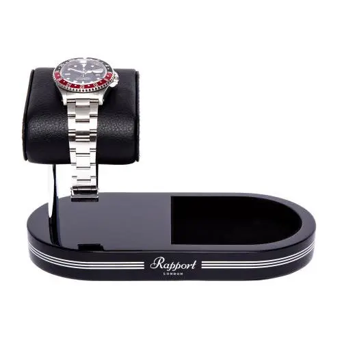 RAPPORT LONDON Watch Stand With Tray - Black