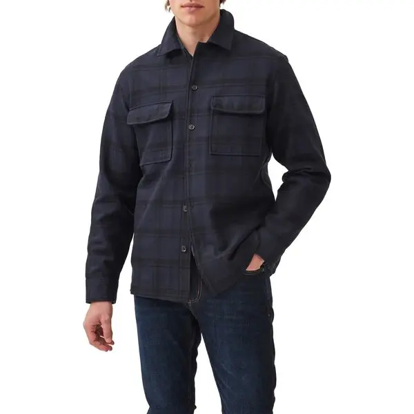 Rodd & Gunn Wadestown Windowpane Check Cotton Twill Button-up Shirt Jacket
