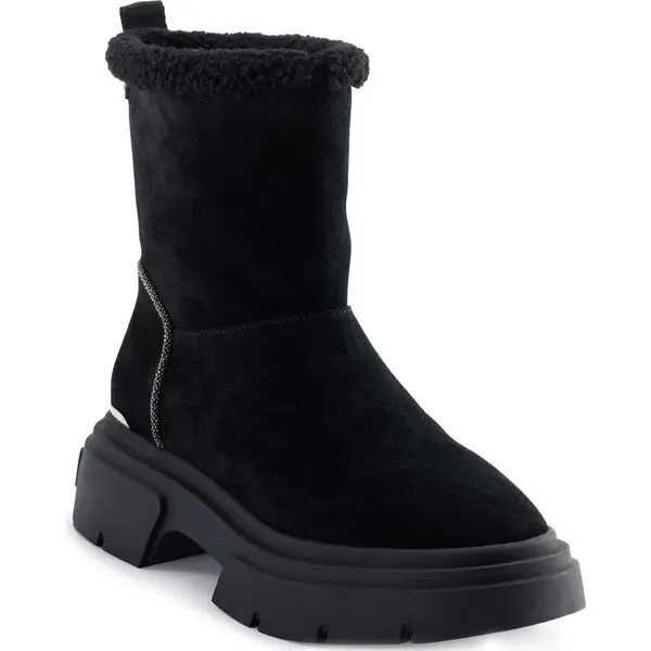 Dkny Frankie Faux Shearling Lug Sole Bootie