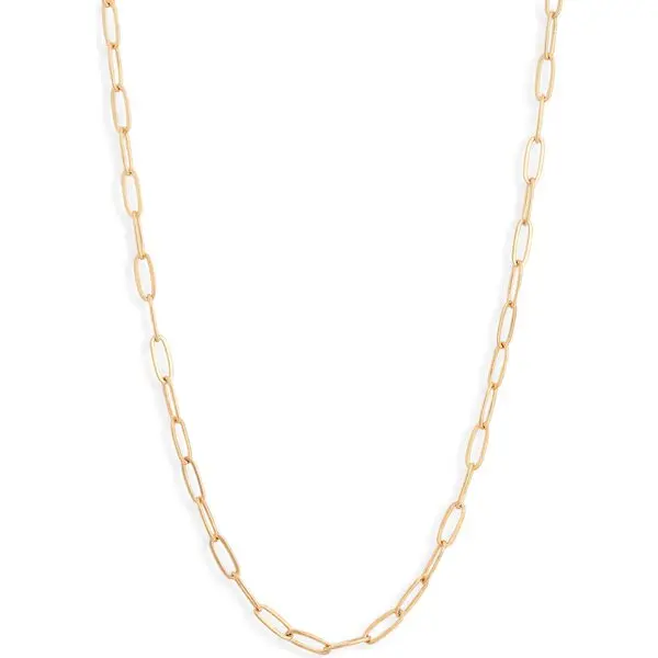 Anzie Paper Clip Chain Necklace - Gold