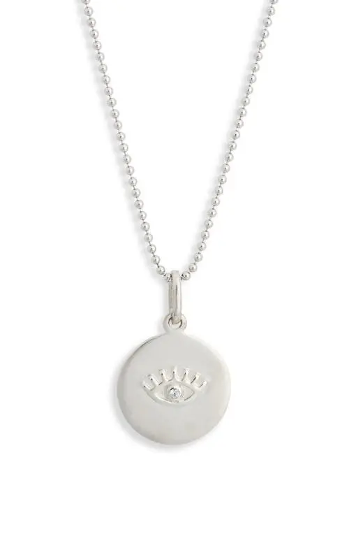 Anzie X Mel Soldera Sapphire Evil Eye Pendant Necklace - Silver