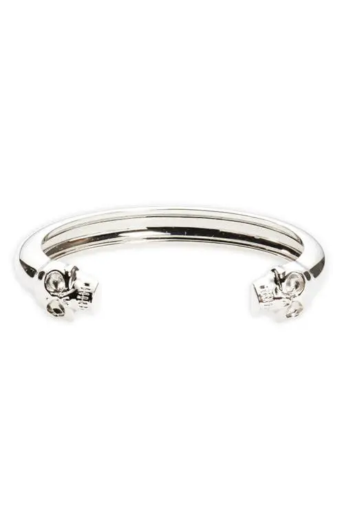Alexander McQueen Twin Skulls Cuff Bracelet - Palladio