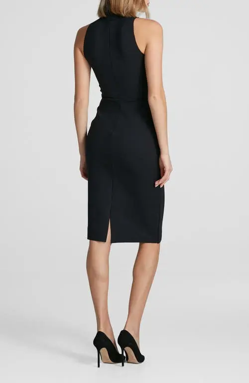 Commando Turtleneck Neoprene Midi Dress - Black | Editorialist
