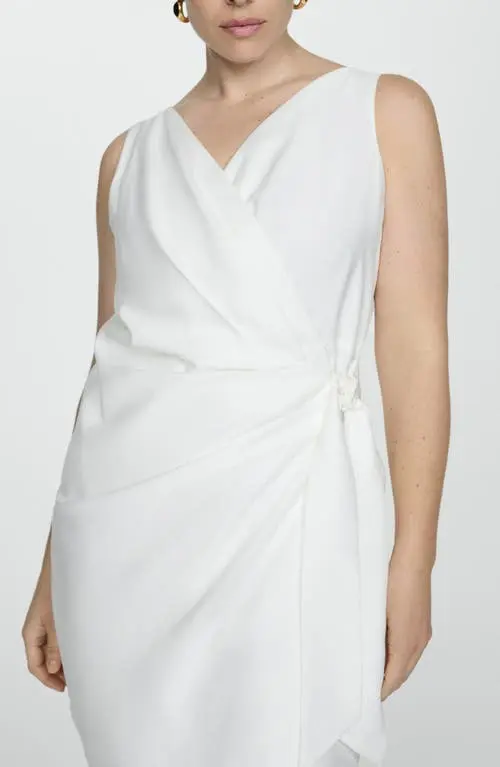 Mango Sleeveless Wrap Mini Dress