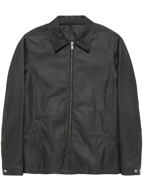 Rick Owens Brad Leather Jacket - Grey