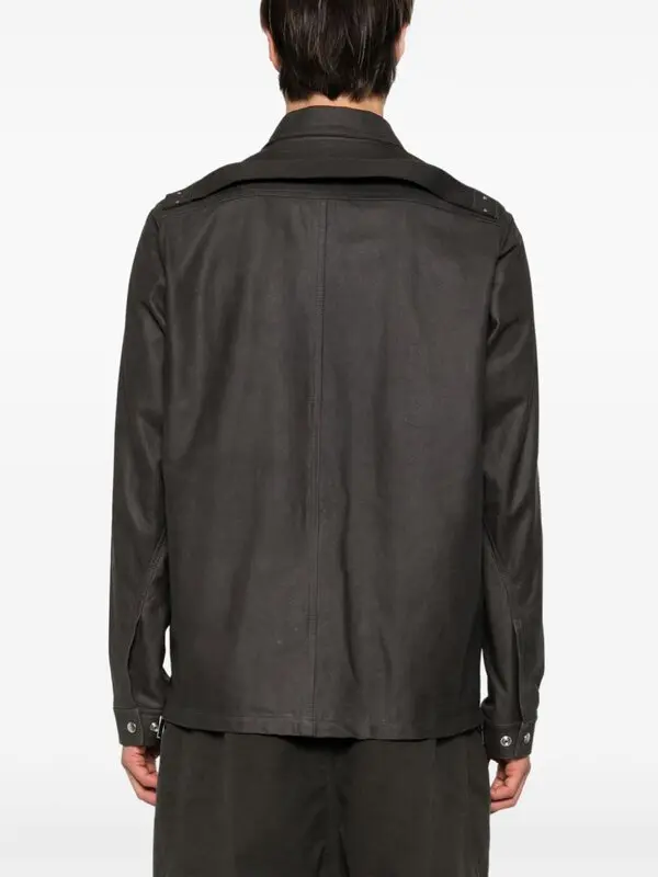Rick Owens Brad Leather Jacket - Grey