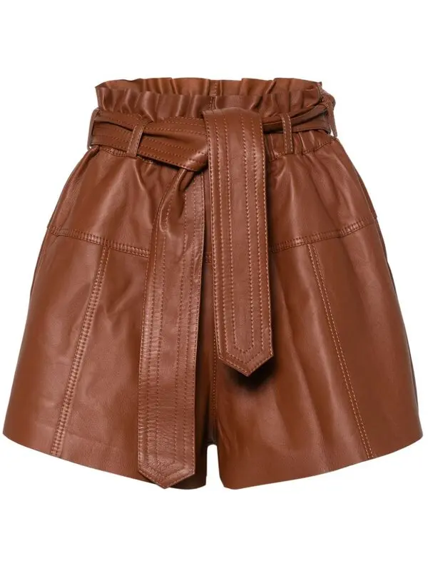 Zimmermann Harmony Leather Shorts