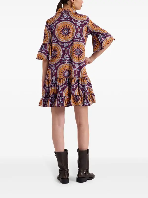 La DoubleJ Chorux Printed Mini Dress - Purple