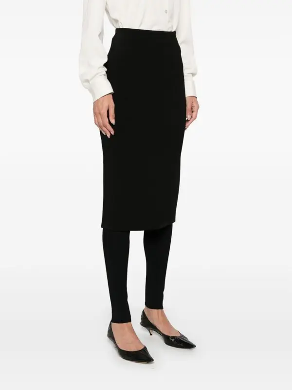 THE ROW Hodette Midi Skirt - Black