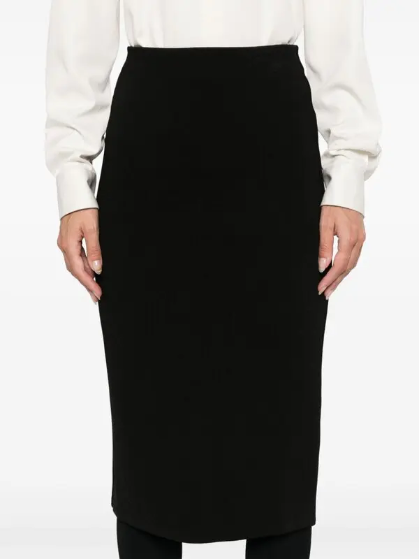 THE ROW Hodette Midi Skirt - Black