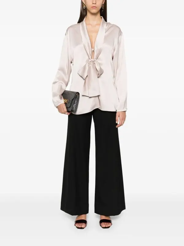 Victoria Beckham Satin-trim Trousers