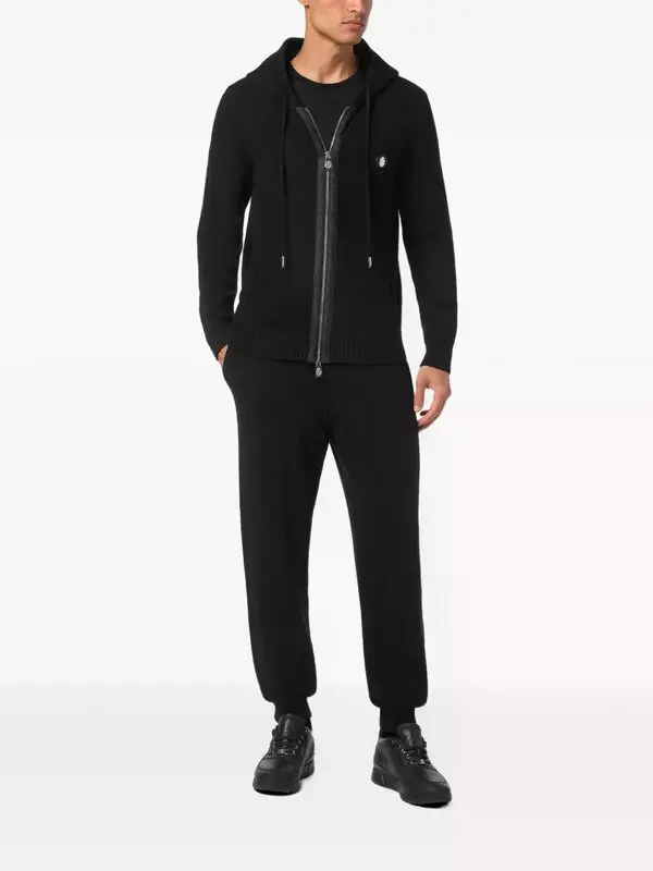 BILLIONAIRE Knitted Wool Hoodie With Satin Trim