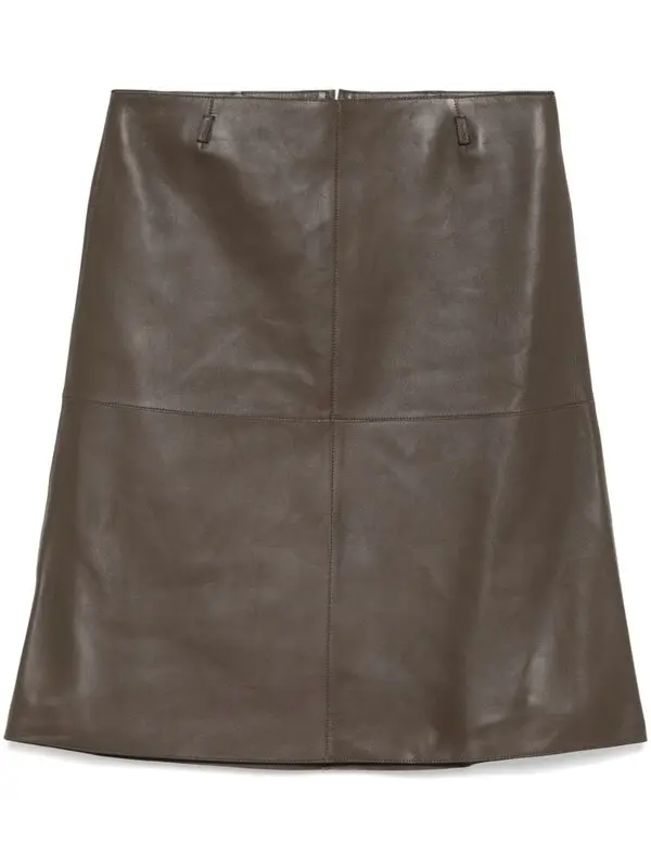 TOTEME Leather Midi Skirt
