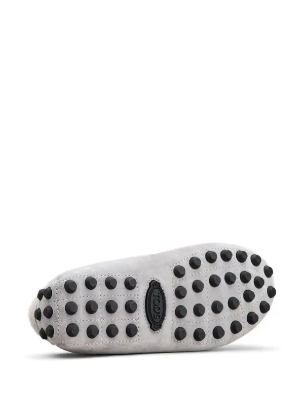 TOD'S Logo-plaque Suede Loafers