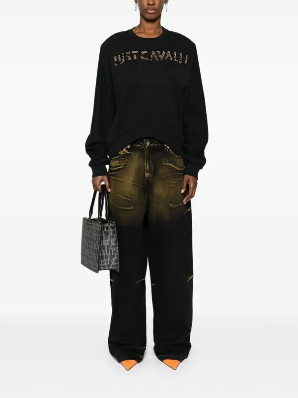 Just Cavalli Stud-detail Cotton Sweatshirt