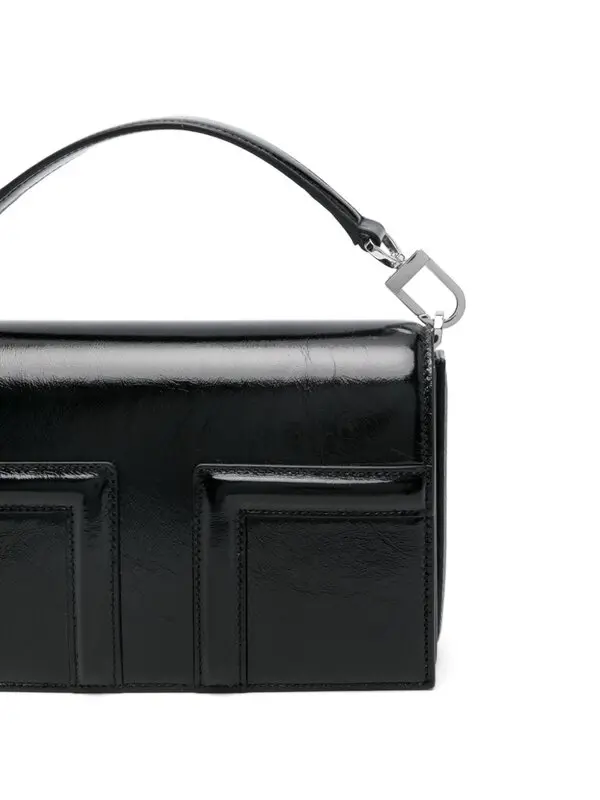 TOTEME T-flap Naplack-leather Mini Bag - Black