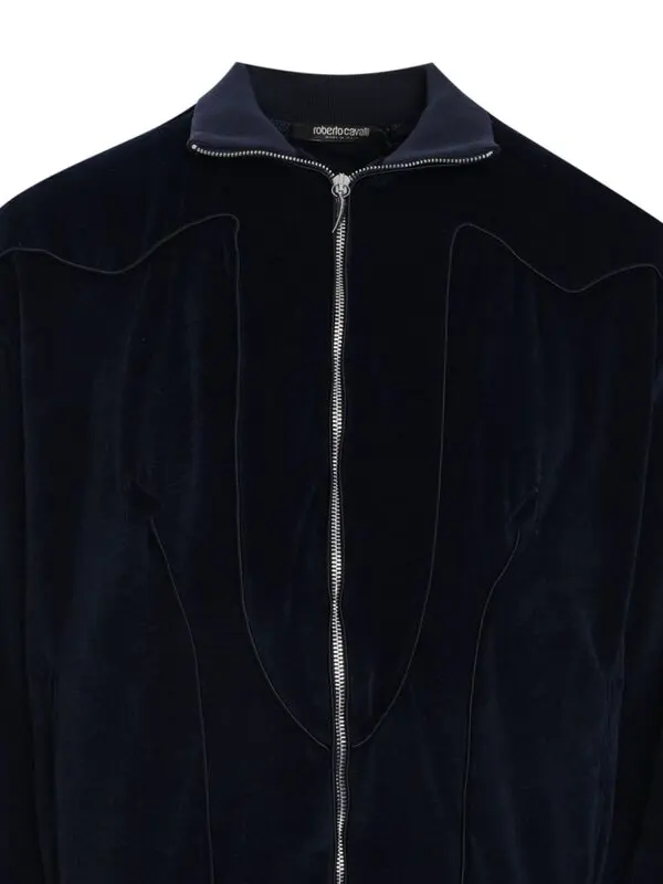 Roberto Cavalli Ciniglia Track Jacket - Blue